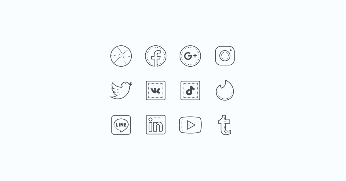 Keep in Touch: Icons of Social Media Logos in 19 Design Styles