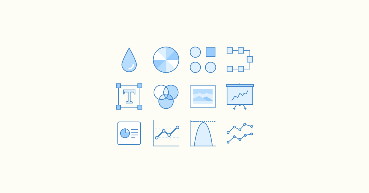 Showing Data: Infographics Icons in 20 Design Styles