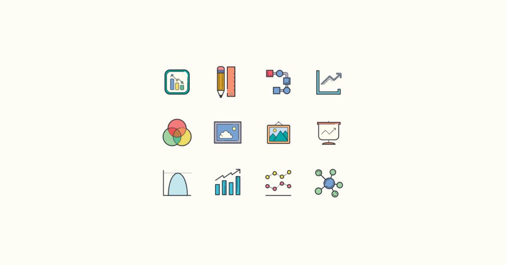 Showing Data: Infographics Icons in 20 Design Styles