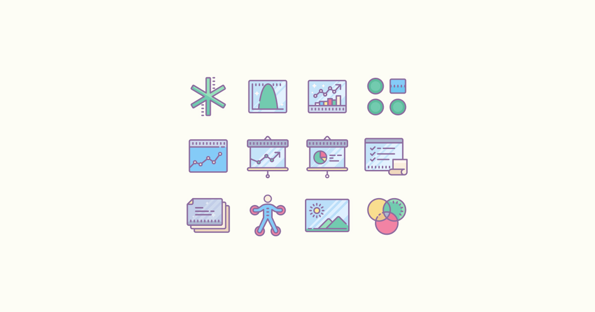 Showing Data: Infographics Icons in 20 Design Styles