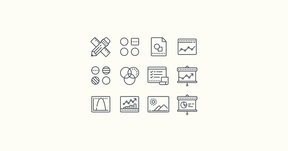 Showing Data: Infographics Icons in 20 Design Styles