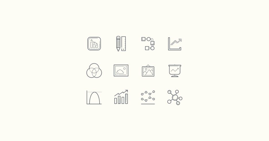 Showing Data: Infographics Icons in 20 Design Styles