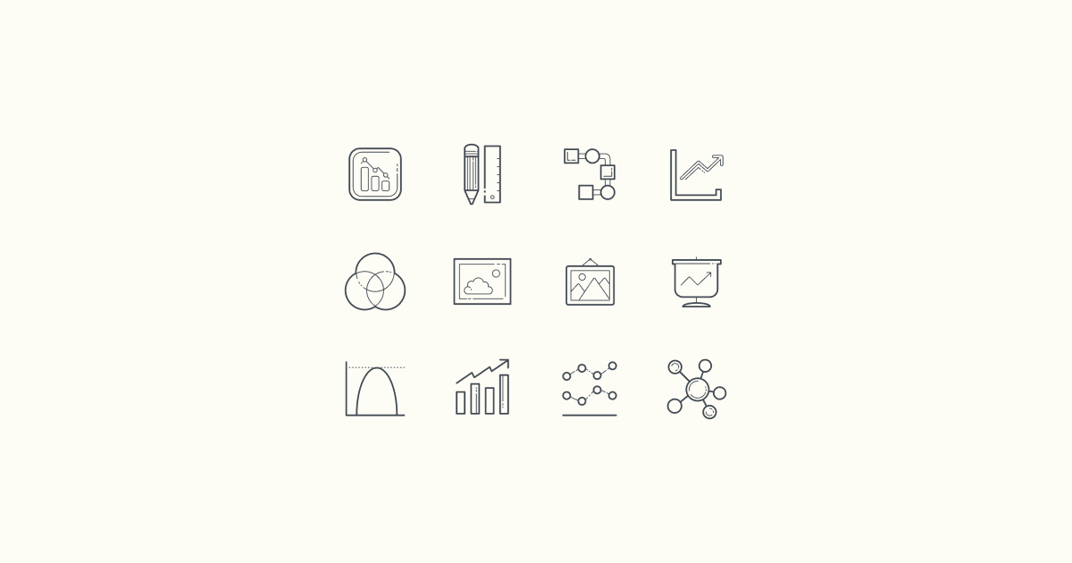 Showing Data: Infographics Icons in 20 Design Styles