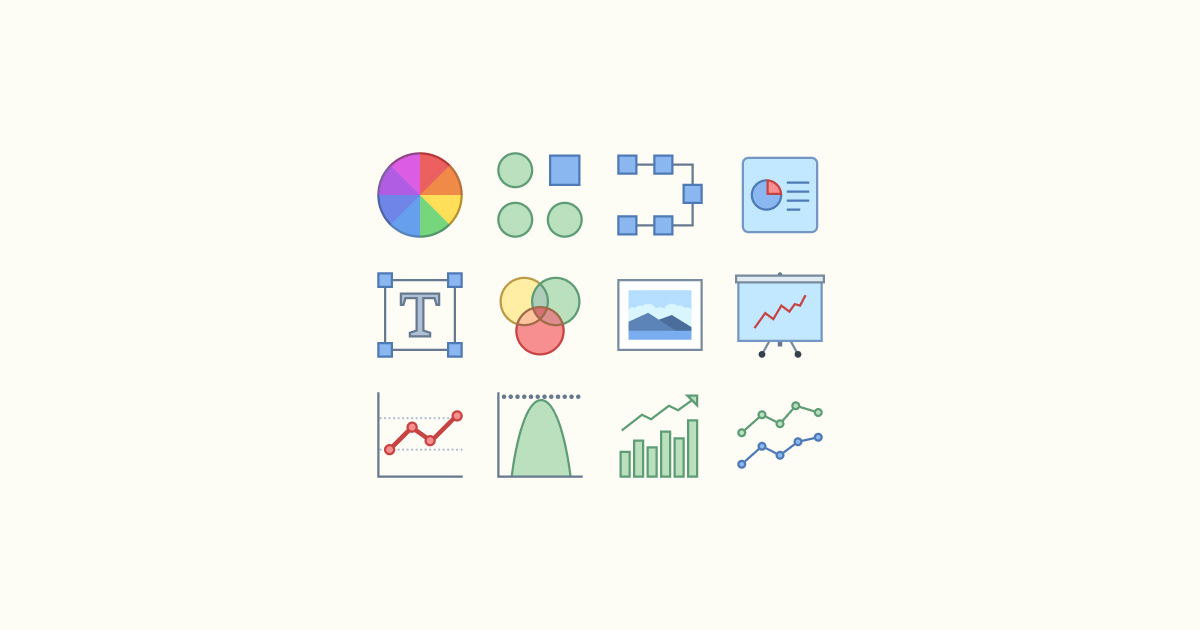 Showing Data: Infographics Icons in 20 Design Styles