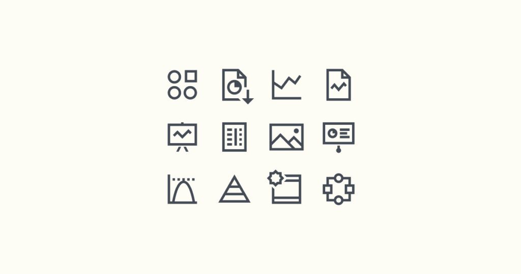 Showing Data: Infographics Icons in 20 Design Styles